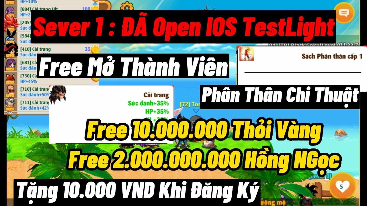 Nro Lậu, Đã Open, Free MTV, Free 10k VND, Free 10m Thỏi Vàng, 2 Tỷ Hồng ...