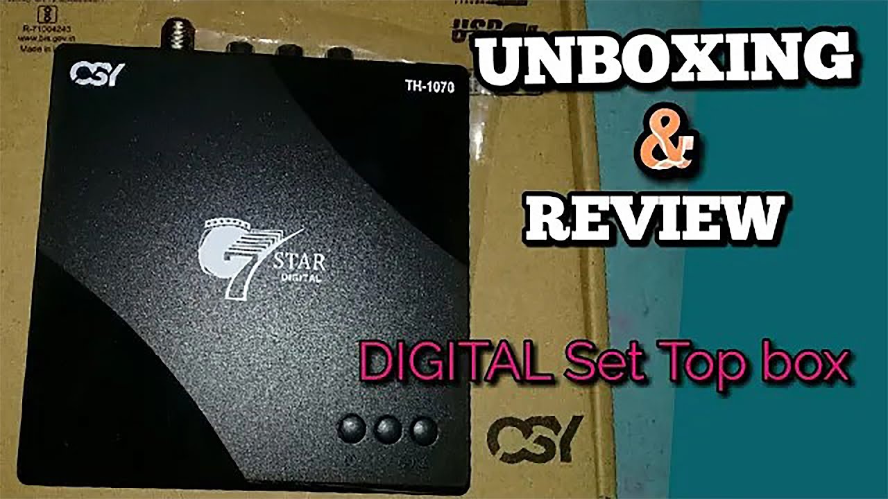 Unboxing and review 7 star setup box model TH 1070 - YouTube