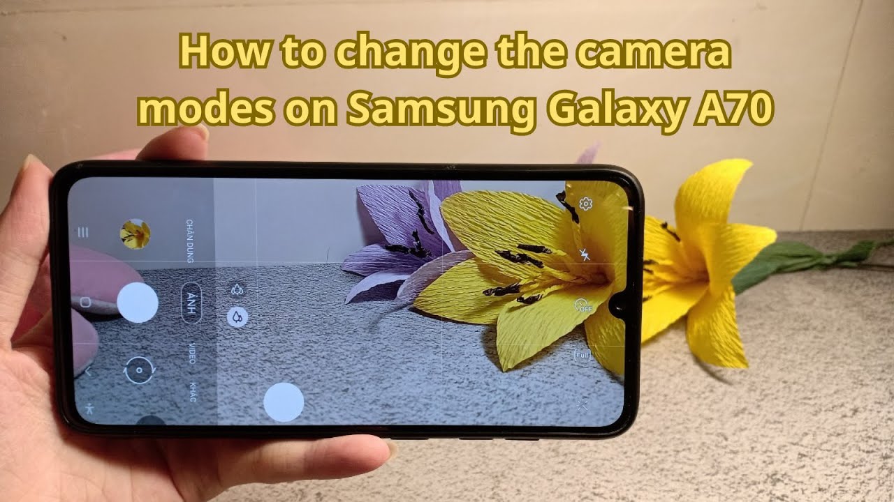 How to change the camera modes on Samsung Galaxy A70 - YouTube