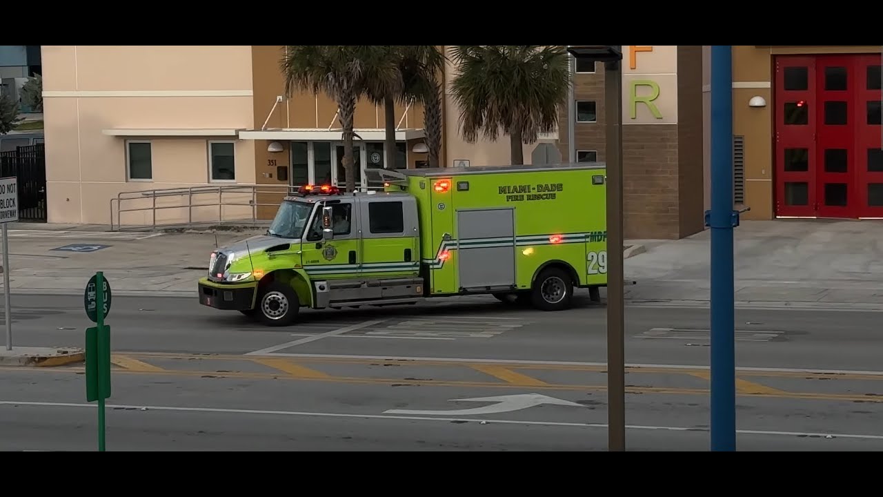 Miami Dade Fire Rescue (MDFR) Fire Station 29 | Rescue 29 responding ...