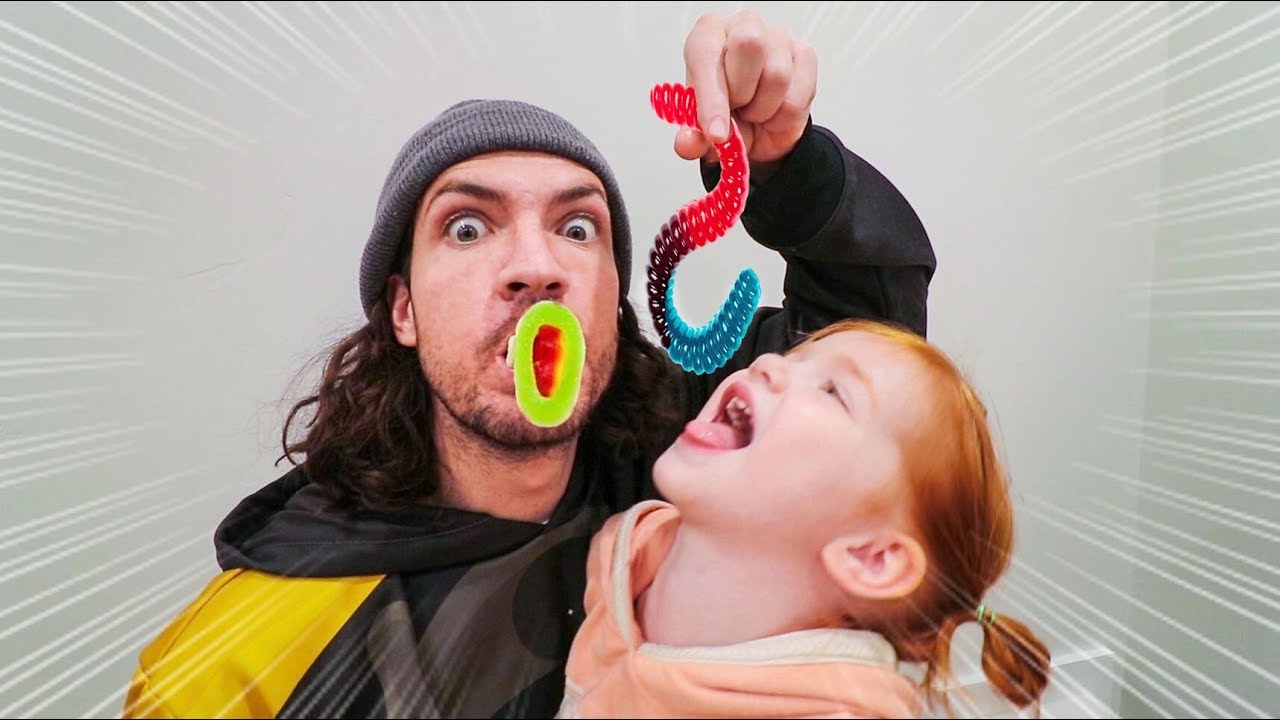 Gummy Food Vs Real Food Adley Vs Dad Youtube