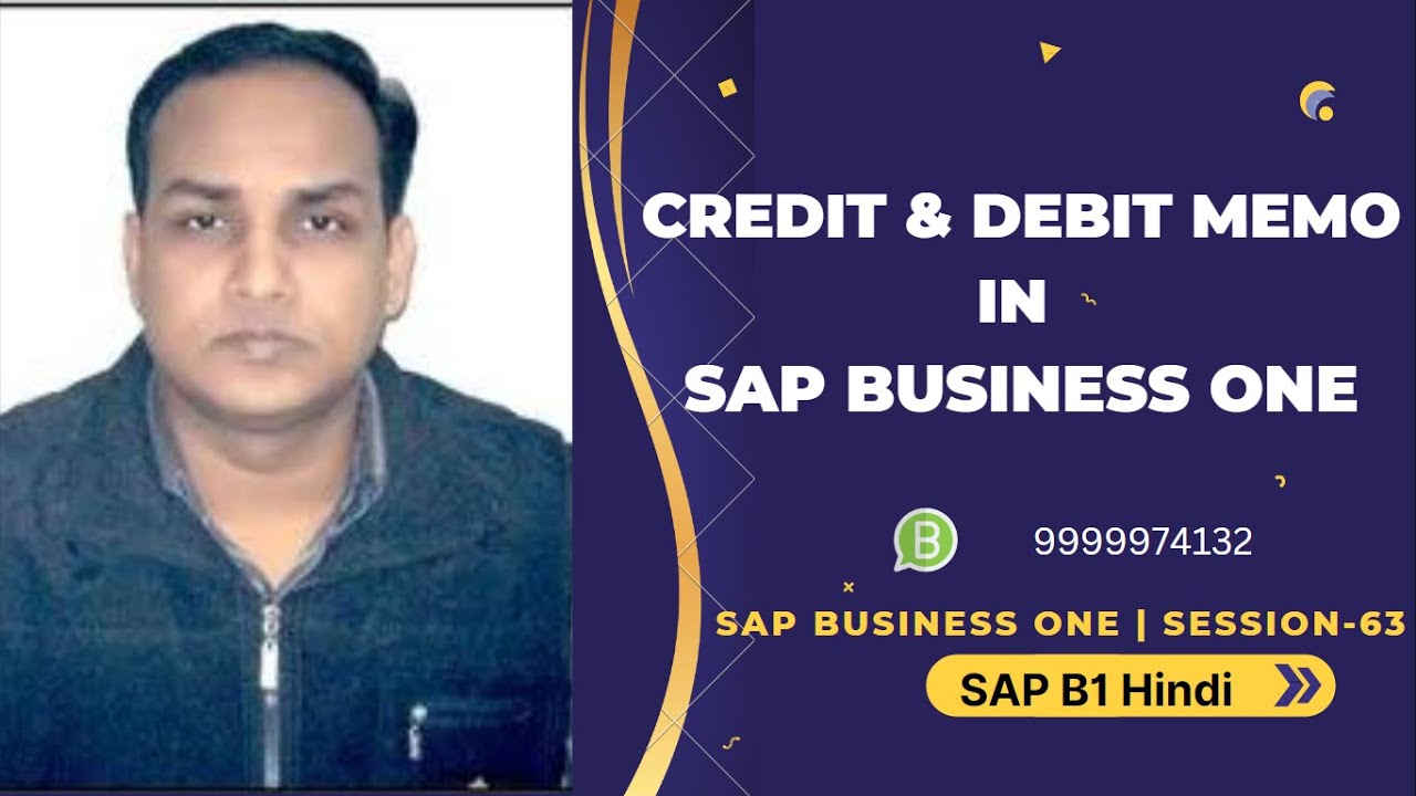 Credit Debit Memo In SAP Business One S 63 YouTube credit-debit-memo-in-sap-business-one-s-63-youtube