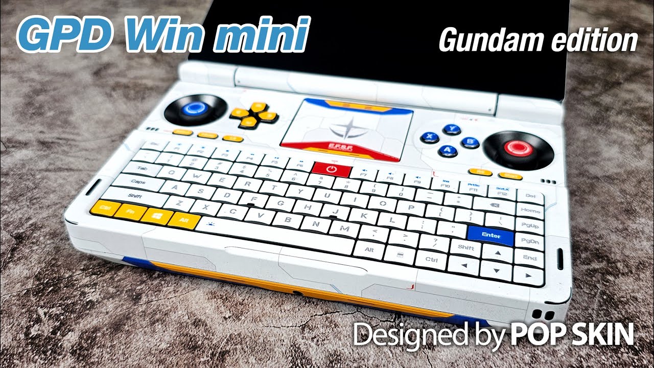 GPD Win mini Gundam Edition POP SKIN - YouTube