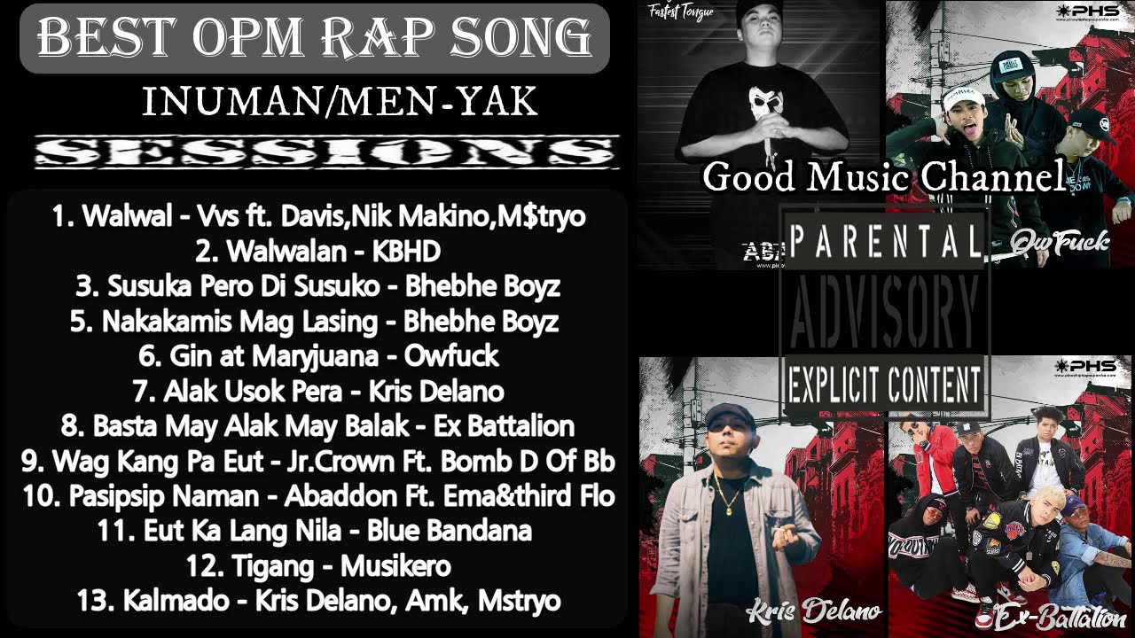 Best Opm Rap Song / Nonstop Rap Song/Inuman Men-yak Session - YouTube