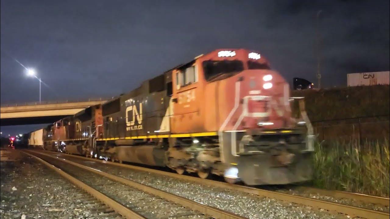 EMD TRIO! CN M396 - 5754E at Halwest - October 28, 2024 - YouTube