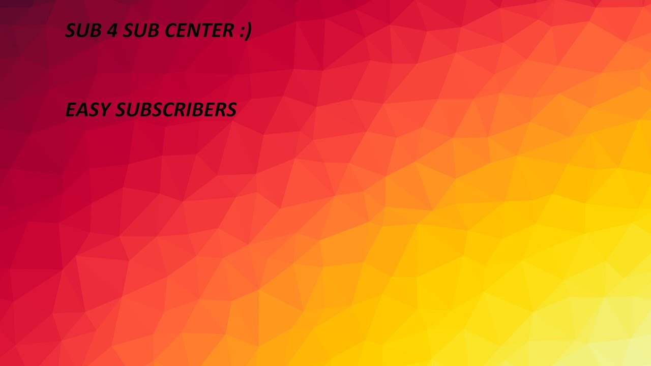 SUB 4 SUB CENTER - EASY SUB! - YouTube