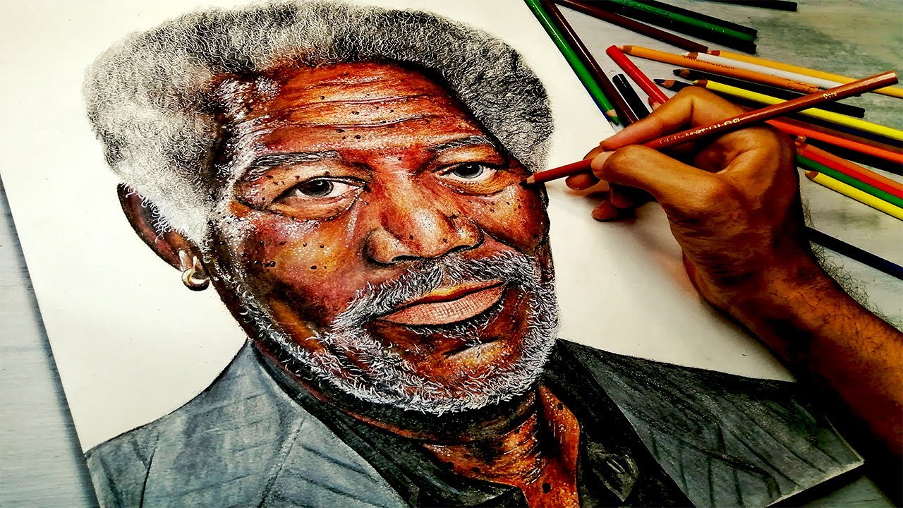 Drawing Morgan Freeman - Timelapse / Dibujando a Morgan Freema - YouTube