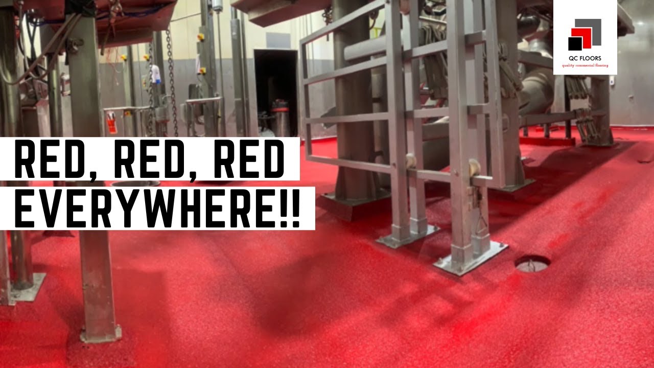 Red, Red, Red Everywhere!! Great Finish With Our Commercial Epoxy ...