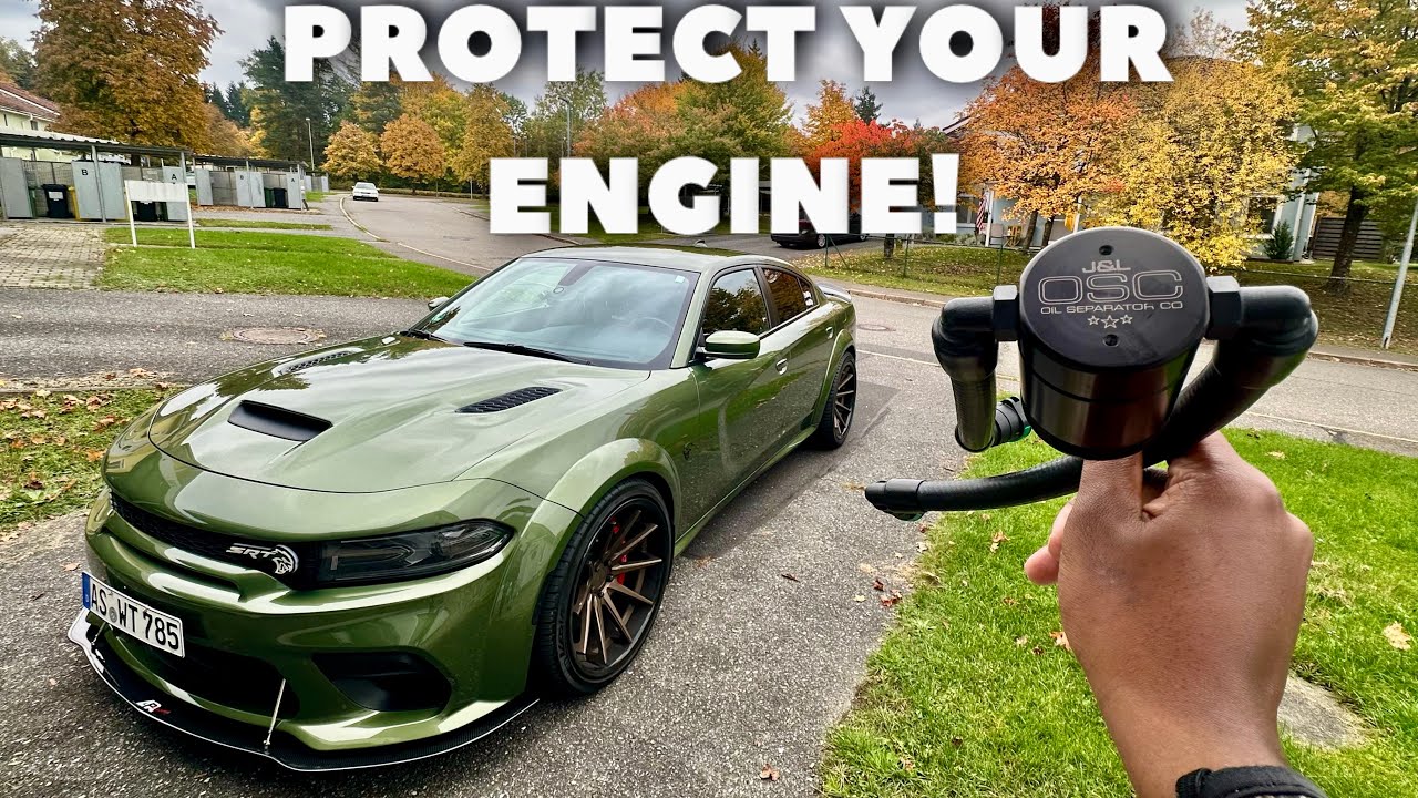 OIL CATCH CAN INSTALLED ON MY CHARGER HELLCAT + UNBOXING NEW WHEEL ...