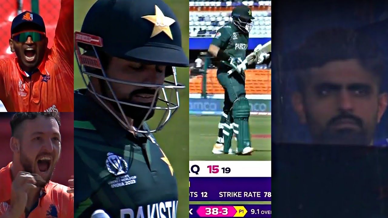 Babar Azam crying after Pakistan lost back to back 3 wickets against ...