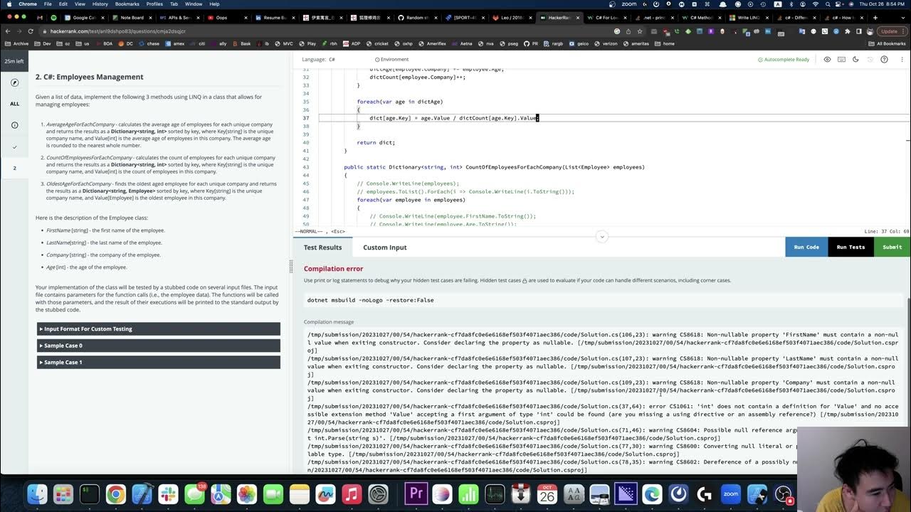 Doing HackerRank C# Basic Certificate blindly - YouTube