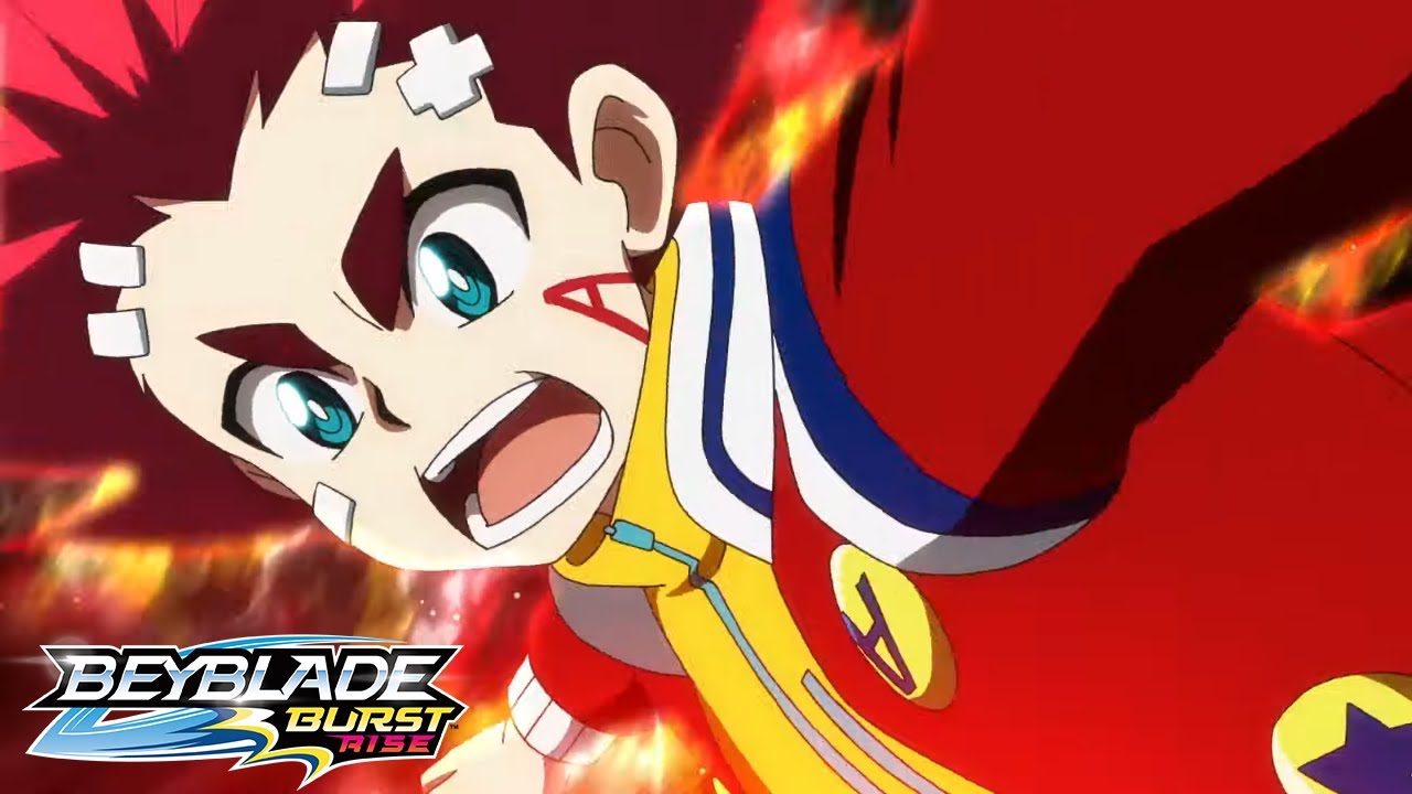 BEYBLADE BURST RISE Episodio 14 Parte 2: ¡Turbo Batalla! ¡Aiger contra ...