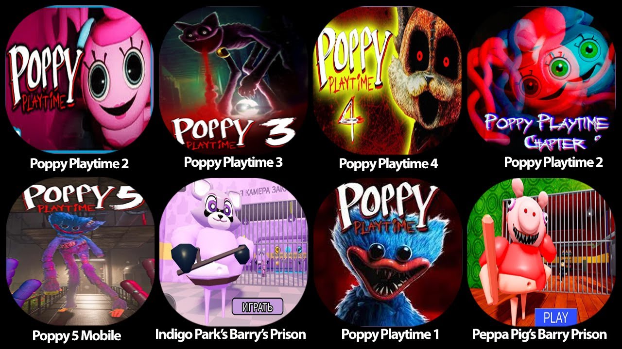 Poppy Playtime 5-6,Poppy Playtime 1-2-3,Poppy Mobile 4,Poppy Horror 8-9 ...