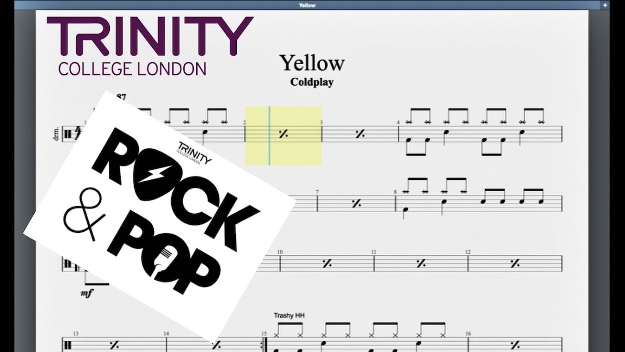 Yellow Trinity Initial Grade Drums - YouTube