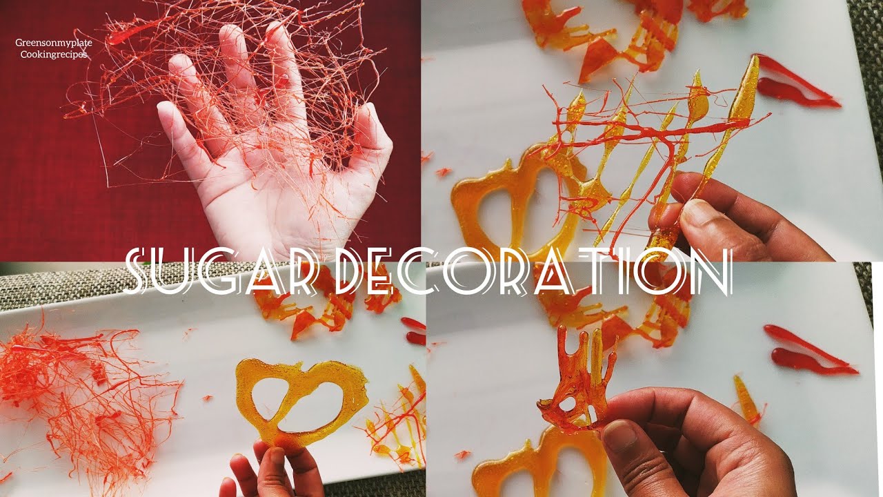 Sugar decorations | Caramel decorations | Spun sugar dessert toppers ...