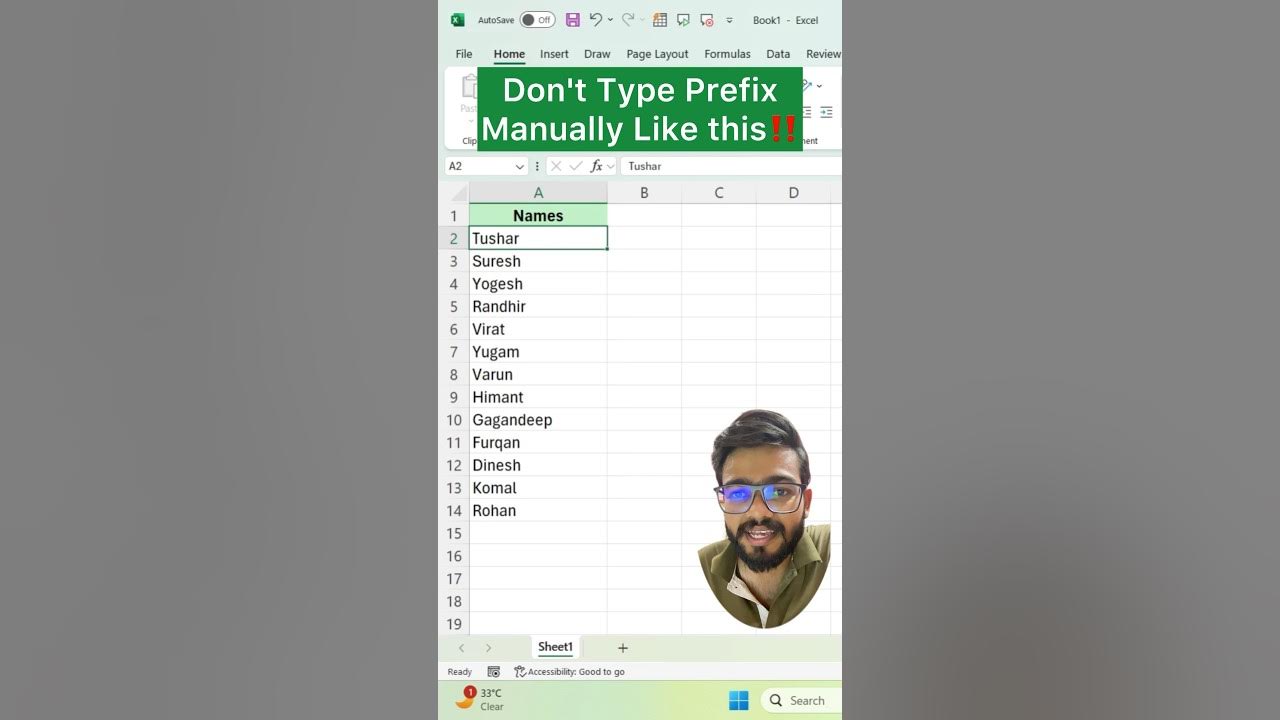 Power of Excel‼️ Super Ms Excel Trick for placing prefix #excel #exceltricks #shortvideo # ...