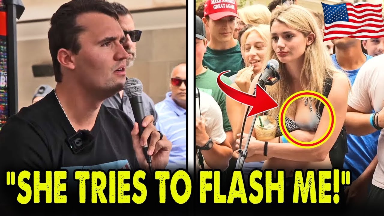SHOCKING: A Hostile College Student Tries to FLASH Charlie Kirk to Get Him Banned! - YouTube