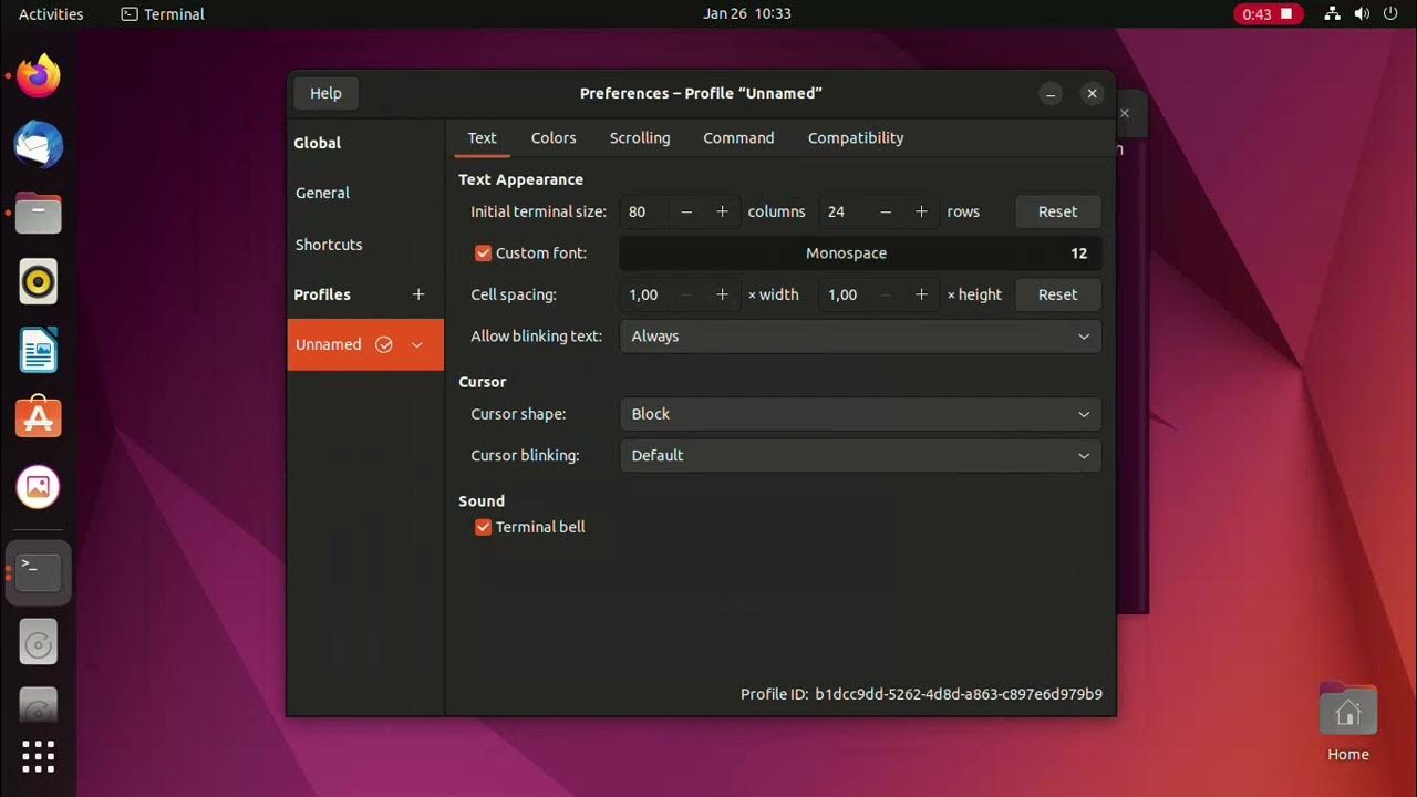 Tips supaya mengubah jenis dan ukuran font di terminal Ubuntu - YouTube