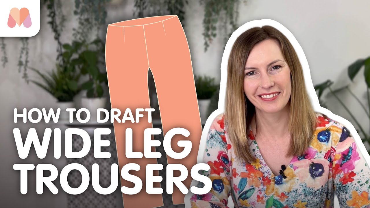 How to Pattern Draft | Wide Leg Trousers | Step-by-Step Tutorial - YouTube