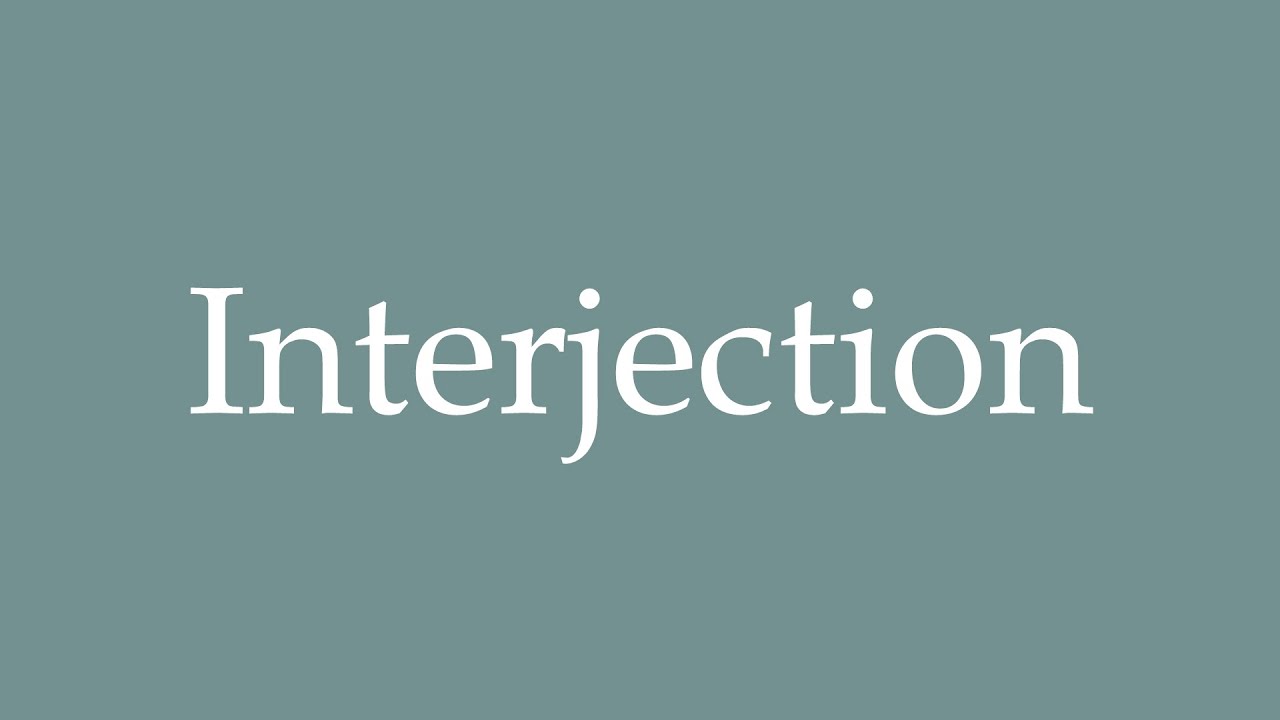 How to Pronounce ''Interjection'' Correctly in French - YouTube