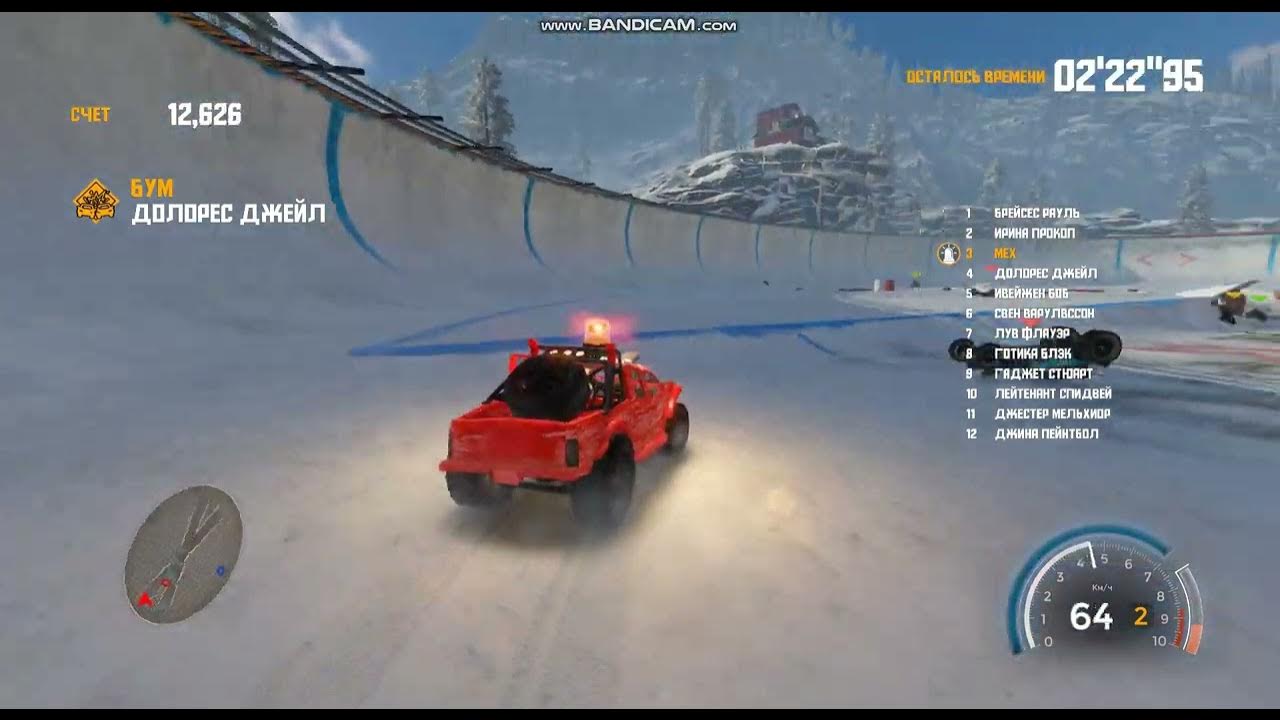 flatout 4 total insanity hold the flag derby, arena in the mountains - YouTube