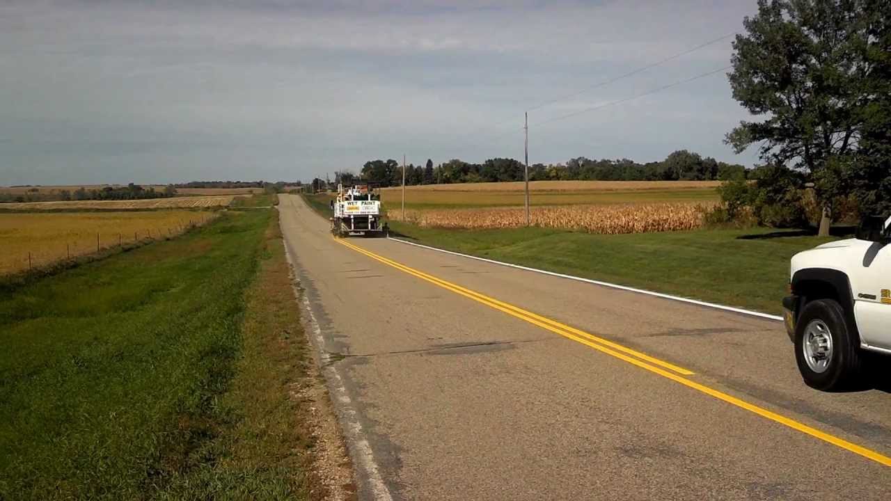 Sir Lines-A-Lot Highway Long Line Striping - YouTube