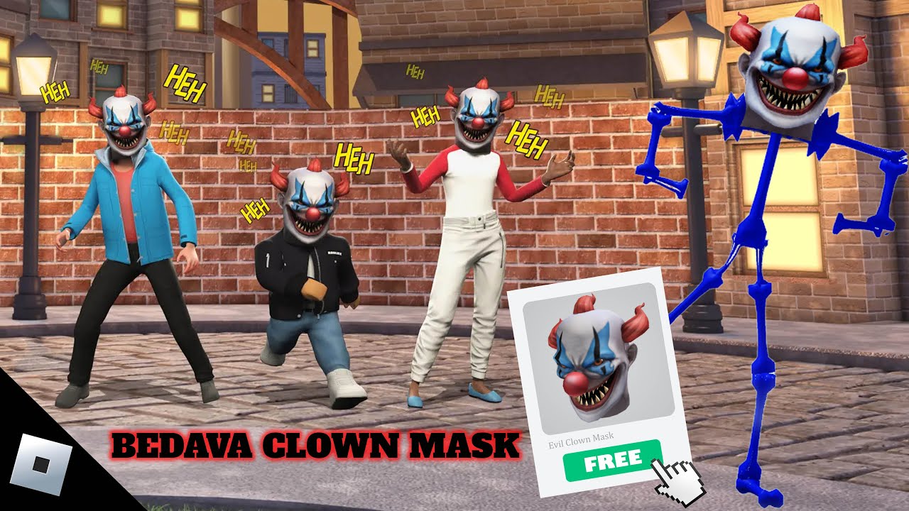 BEDAVA ROBLOX EŞYASI (Evil Clown Mask)🤡👻 ROBLOX 2023 - YouTube