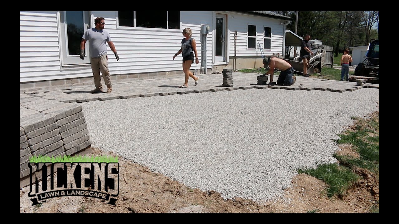 Installing a 20' x 30' Paver Patio with the Fam - YouTube
