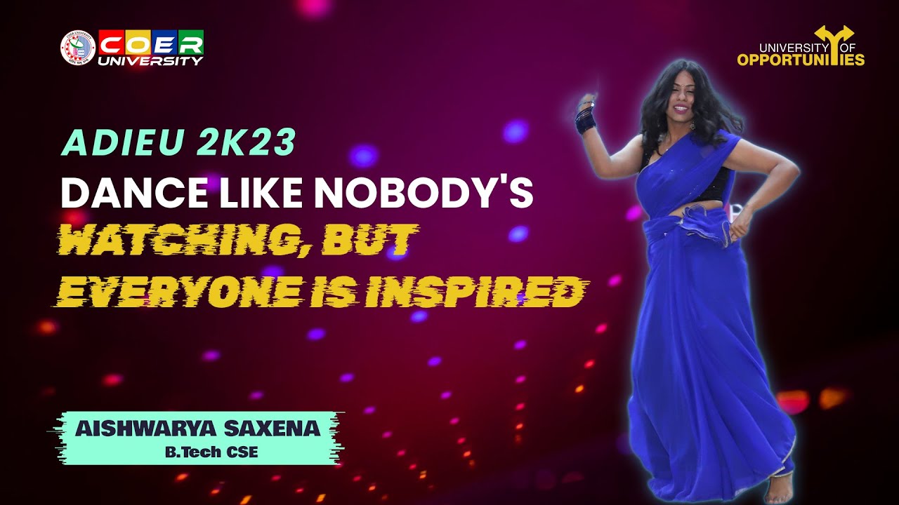 Mesmerizing Farewell Dance | Aishwarya Saxena | ADIEU'23 | COER ...