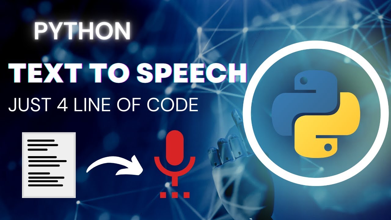 Text to Speech in 2 minutes | Python | Data Scientist - YouTube