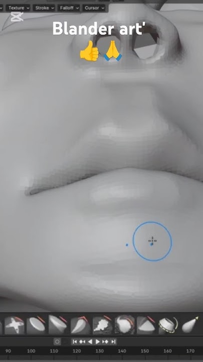 Blander head arts // blander sculpting video #blendar #3d #whatsappstatus - YouTube
