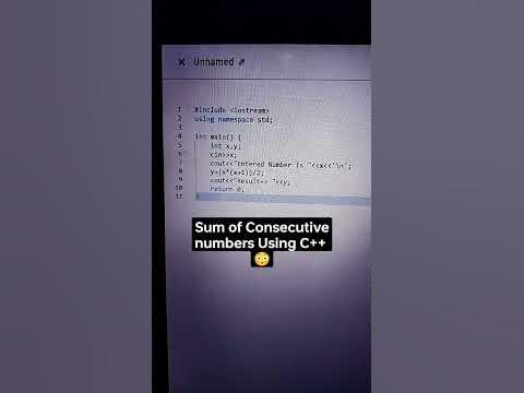 Sum of first n Natural Numbers Using C++ #coding #shorts - YouTube