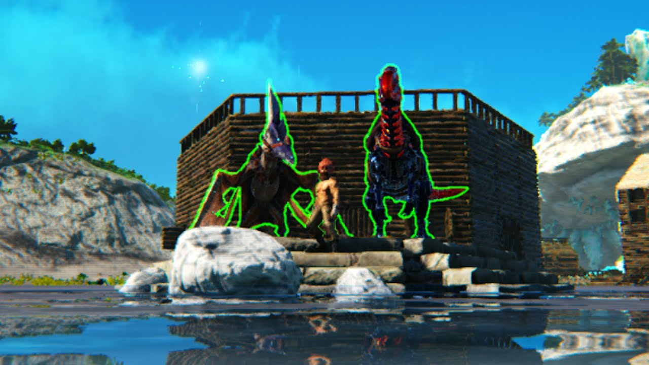 ARK: Survival Evolved || Trying to Build A Starter Base || Ark Crystal ...