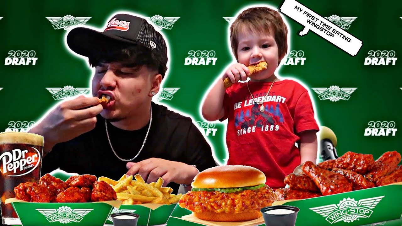 WINGSTOP MUKBANG WITH 2 YEAR OLD BABY!! (he said a bad word😳) - YouTube