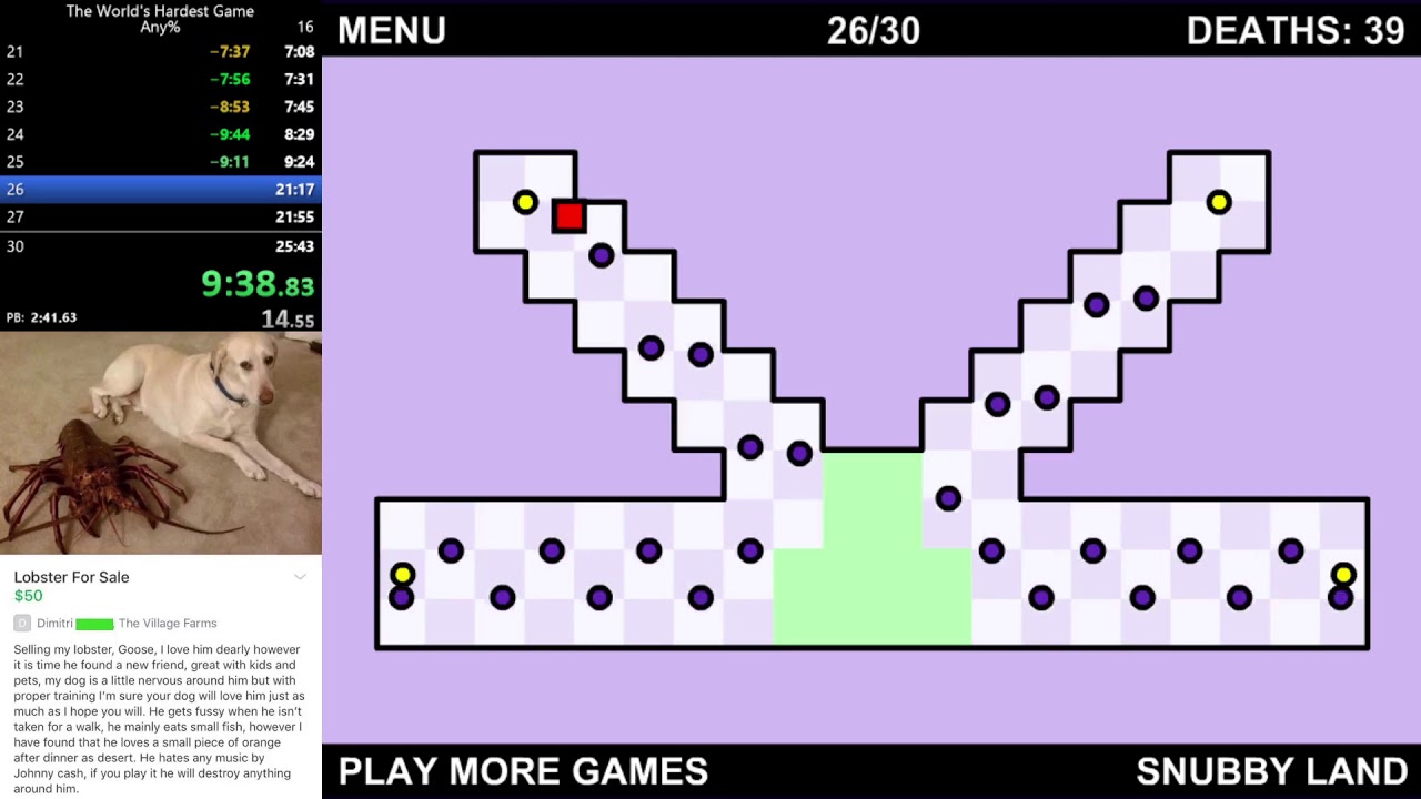 The World's Hardest Game Speedrun in 14:53 - YouTube