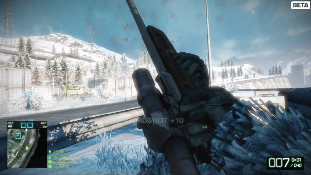 PIX3L BATTLEFIELD BC2 BETA SNIPER MONTAGE - YouTube