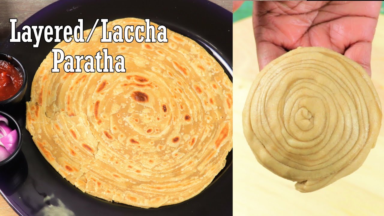 Layered Wheat Paratha | Laccha Paratha | How to make multi-layer ...