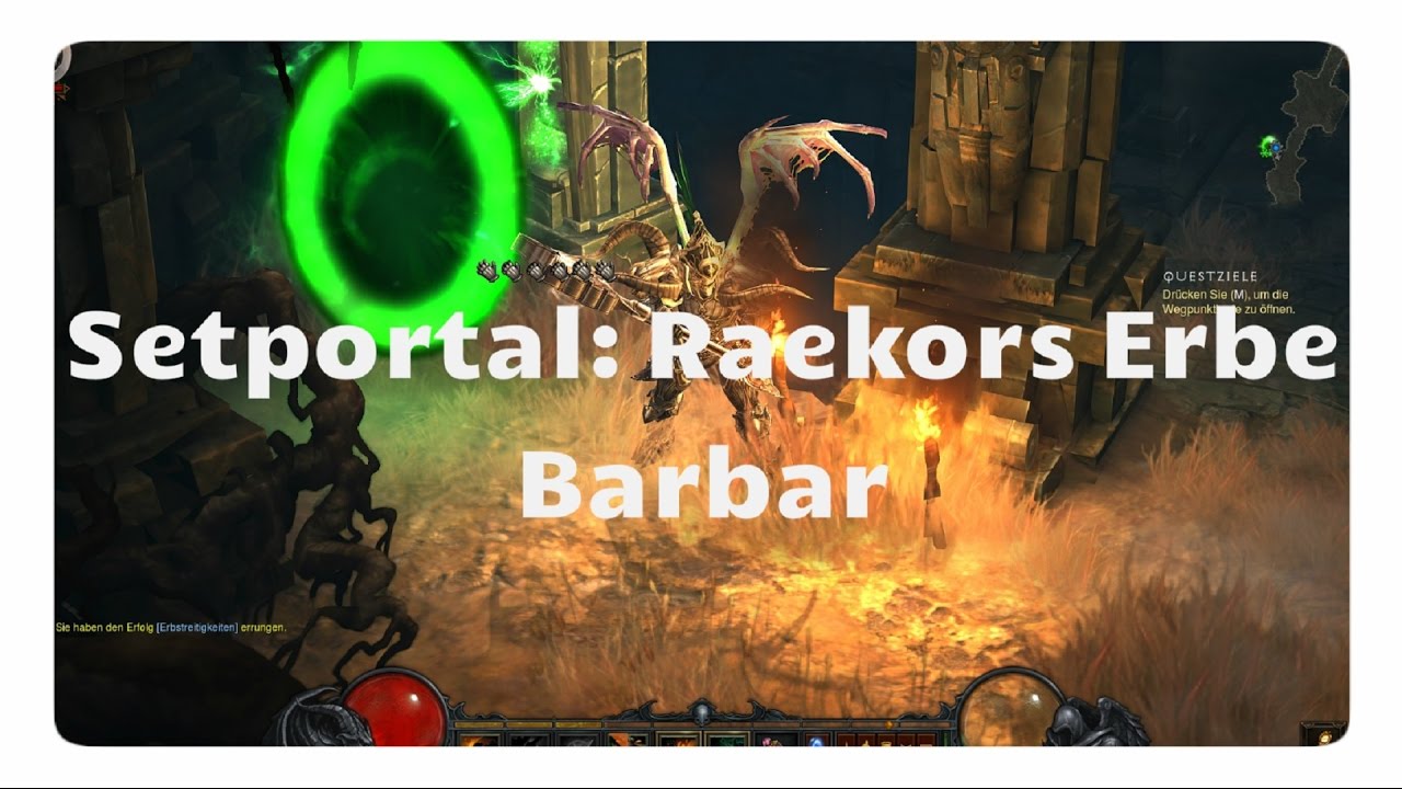Barbar: Raekors Erbe (Setportal, Setdungeon, Diablo 3) - YouTube