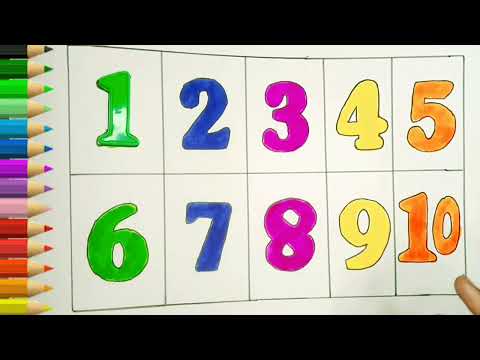1234 Numbers song | 1 to 20 numbers name | Numbers writing and learning ...