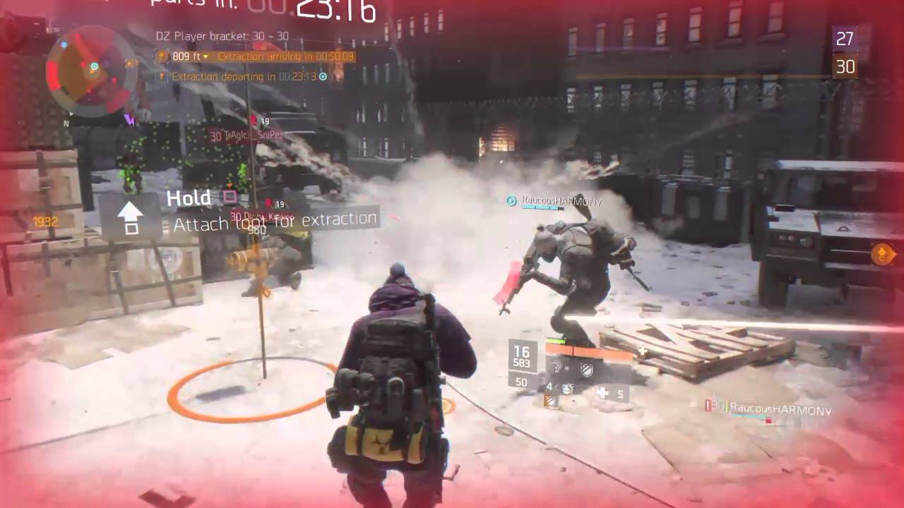 The Division : Level 30 Rogue Extraction Fight 2v4 - YouTube