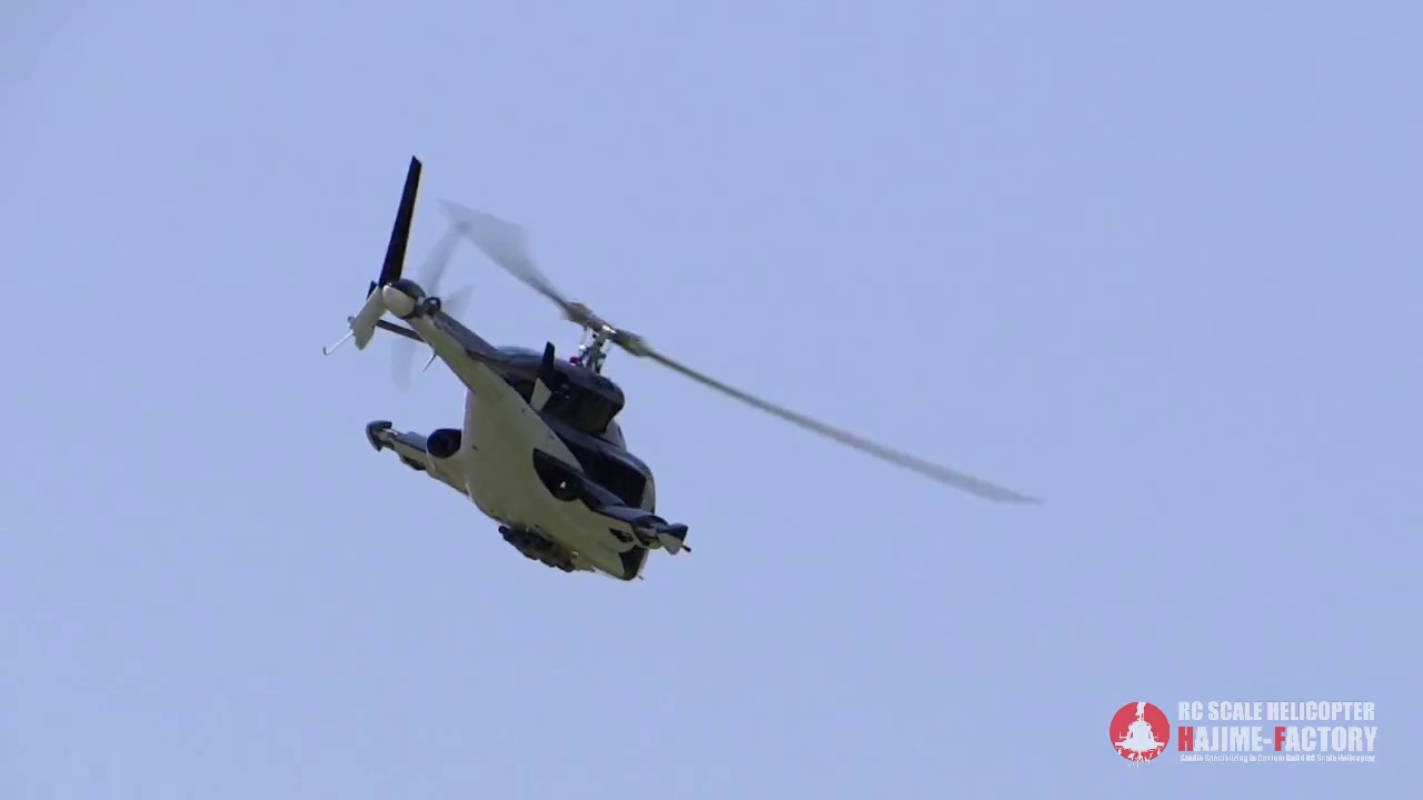 AIRWOLF 700size Weapons armed version Flight Test スケール ヘリコプター 調整 フライト ...