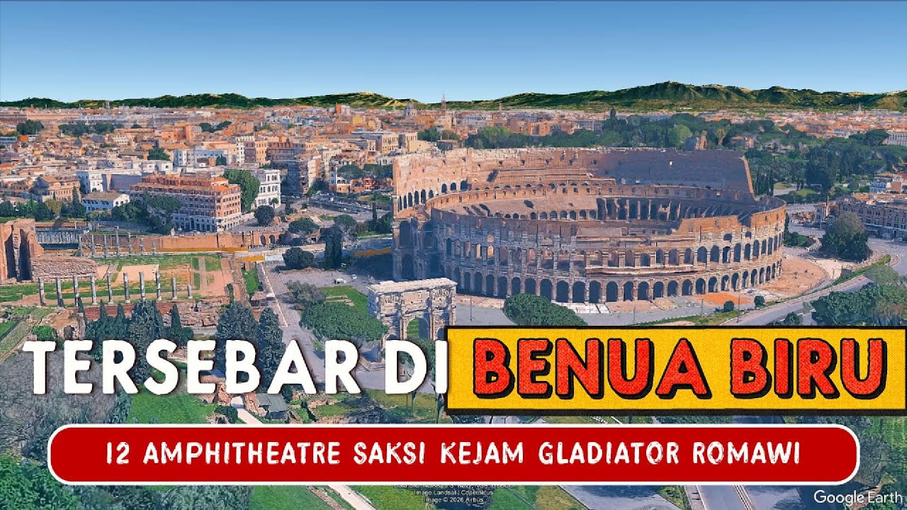 12 Amphitheatre Romawi Arena Gladiator Eropa! SEBELUM ADA STADION ...