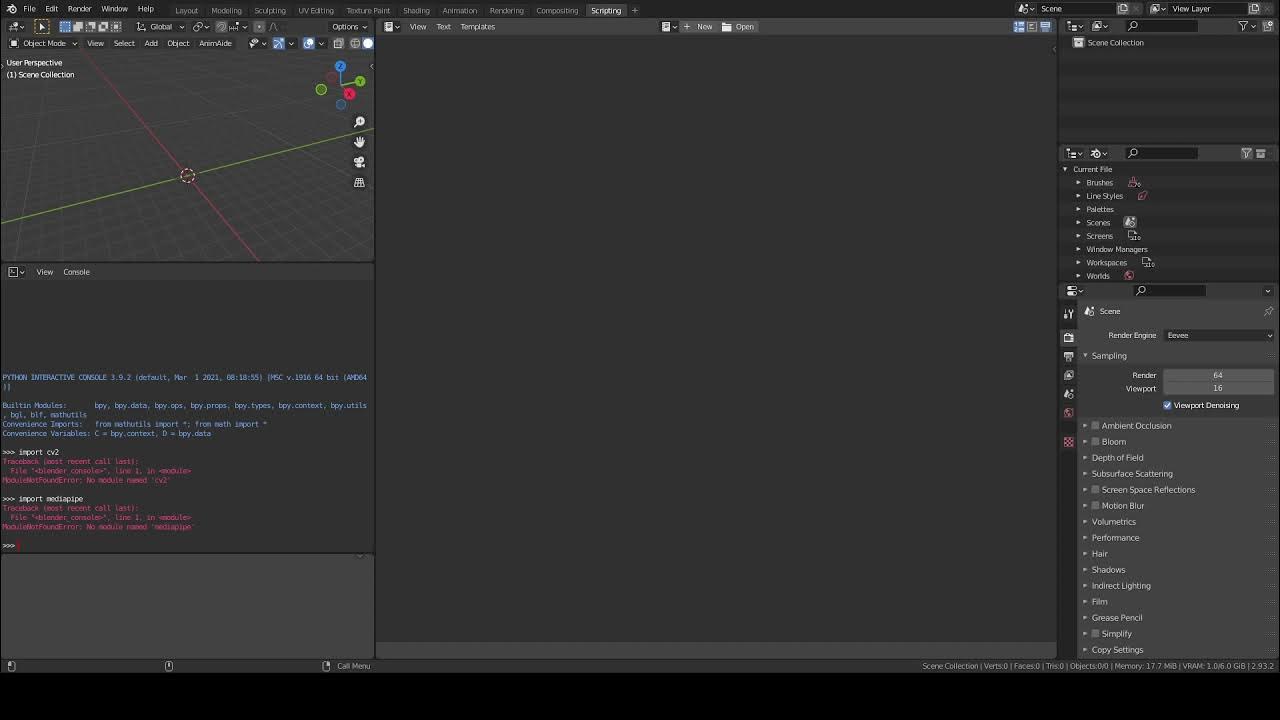 Script to install Opencv and Mediapipe inside of Blender - YouTube