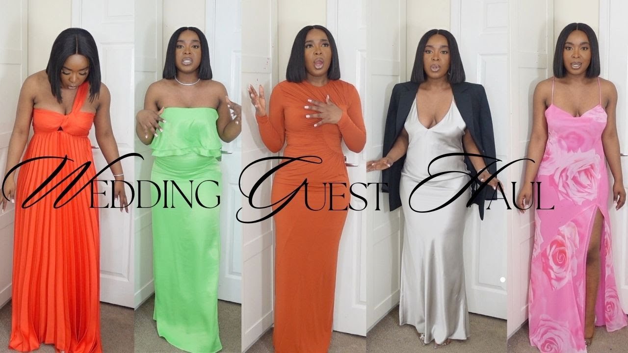Wedding guest dresses| Try on haul | SS24 | Mango, Zara & H&M new in ...