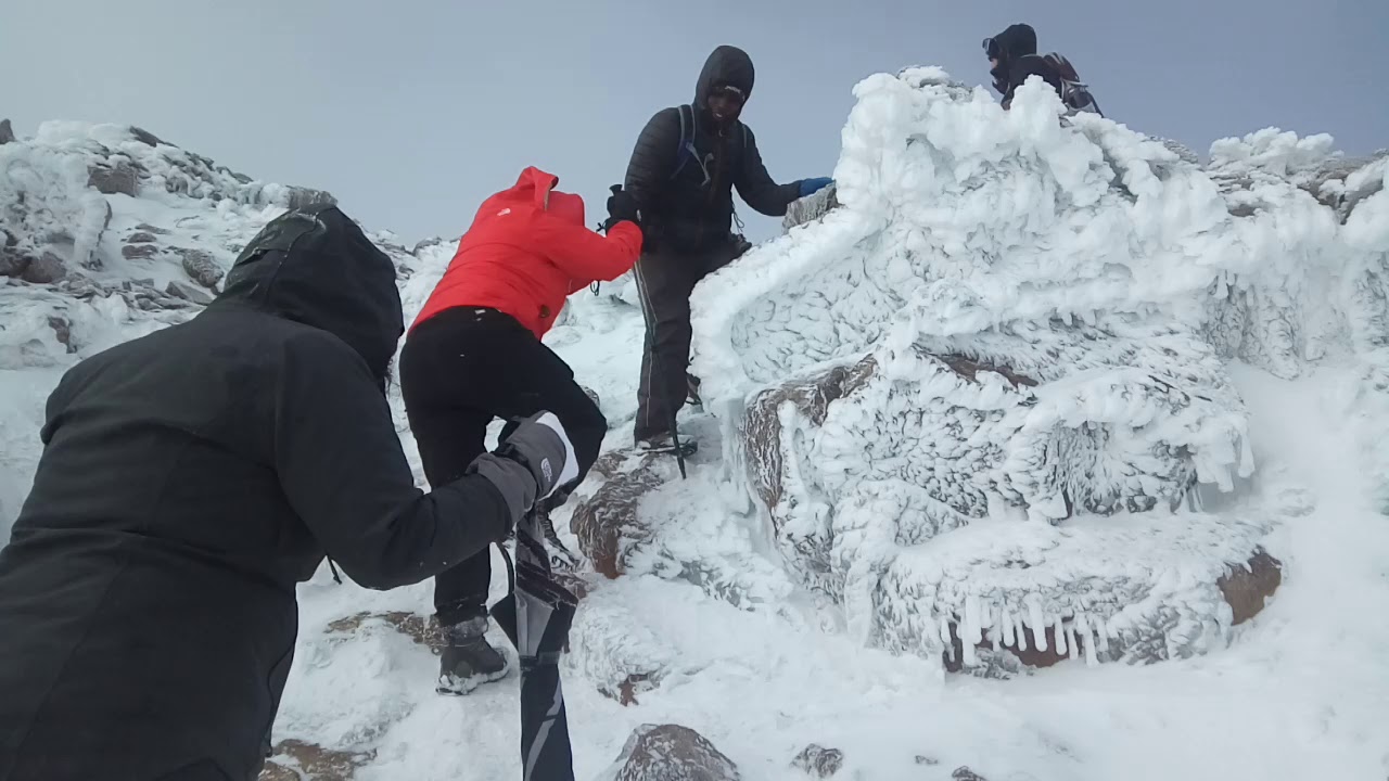 Extreem snow and ice to Lenana Summit on Mount Kenya - YouTube
