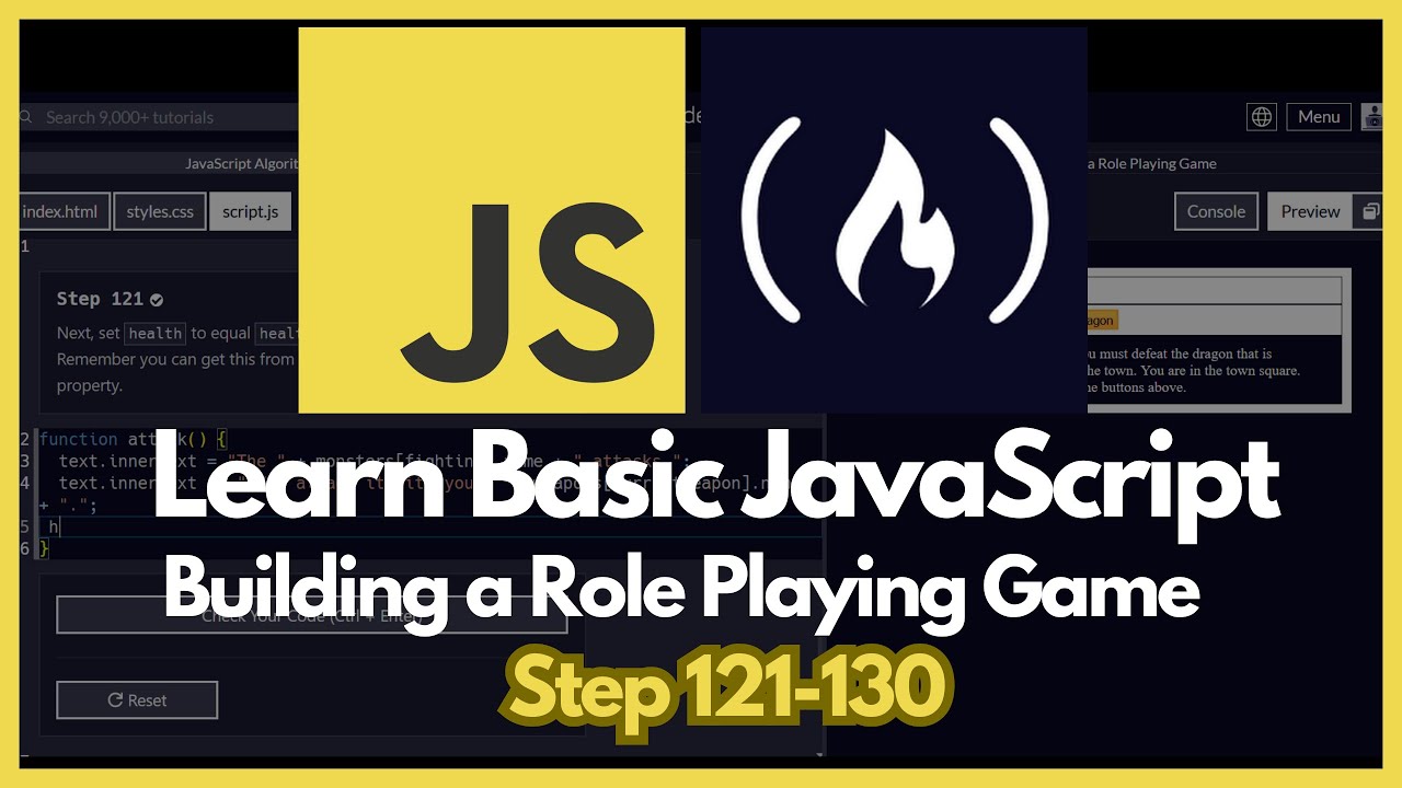 freecodecamp - Learn Basic JavaScript by Building a Role Playing Game ...