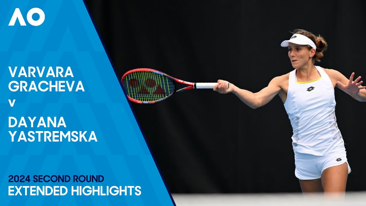 Varvara Gracheva v Dayana Yastremska Extended Highlights | Australian Open 2024 Second Round ...