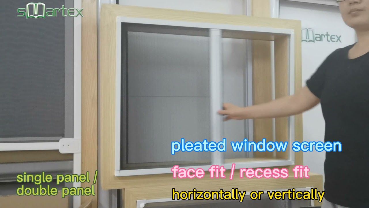 Versatile Aluminum Pleated window screen Horizontal or vertical - YouTube