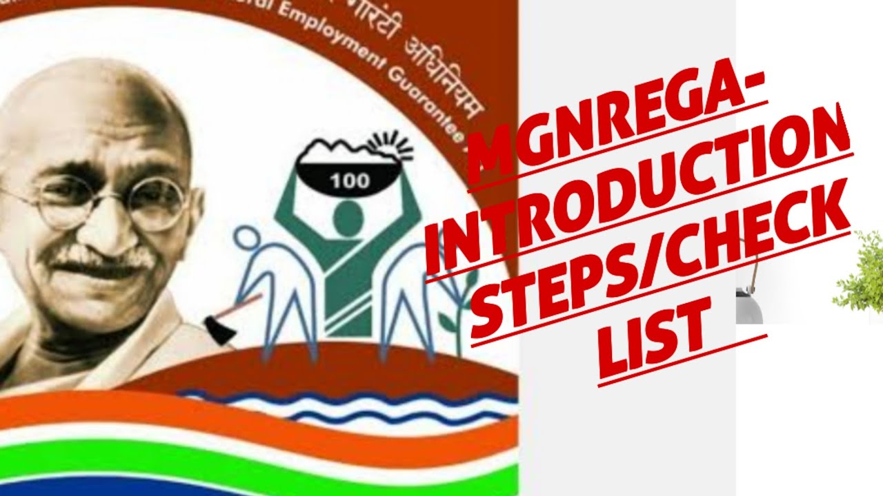 MGNREGA -Introduction and steps/ check list- Lecture 1 - YouTube