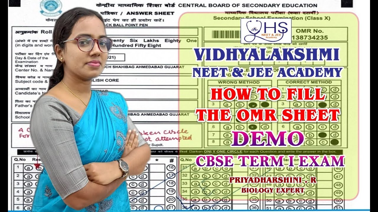 How to fill OMR Answer Sheet for CBSE TERM 1 ? | Sample OMR Sheet - YouTube